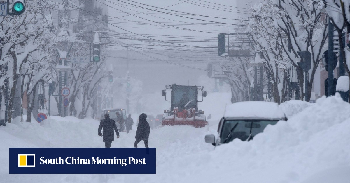 From mild to wild: record snowfall buries northern Japan | South China ...