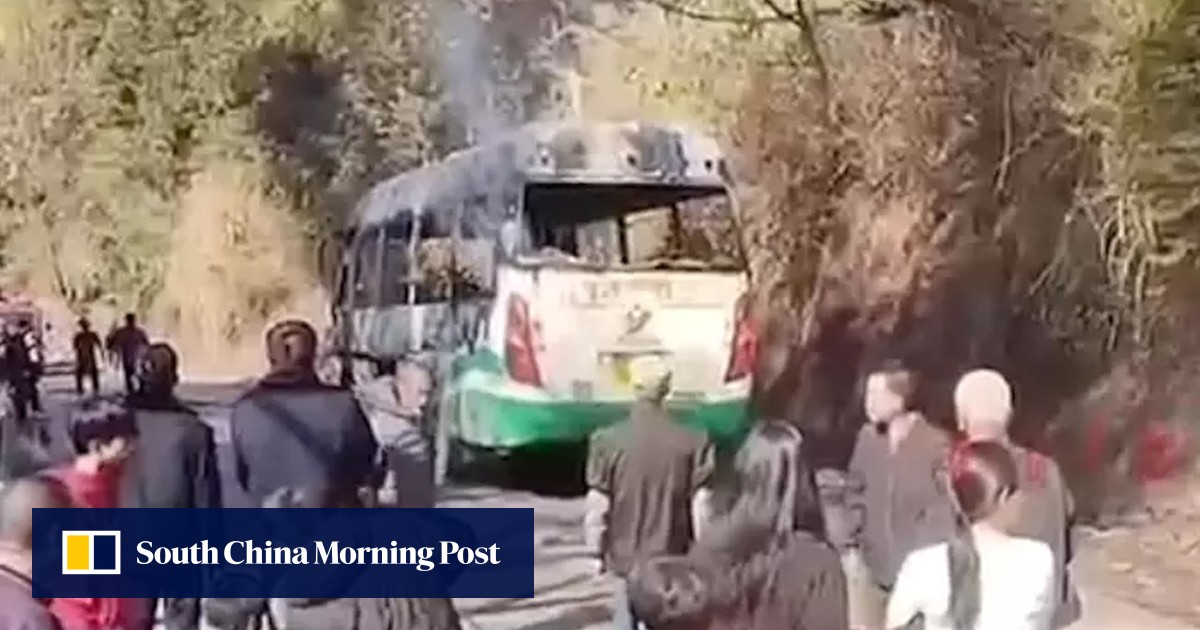 6 dead in highway bus fire in southern China | South China Morning Post