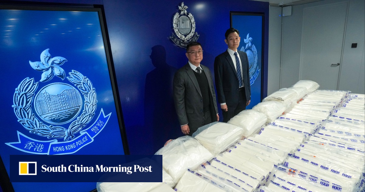 Hong Kong police seize suspected cocaine worth HK$430 million, arrest 2 | South China Morning Post