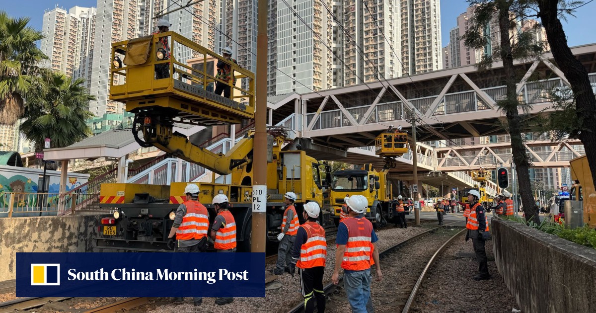 Hong Kong Driver Arrested After Crane Hits Overhead Cable For Light