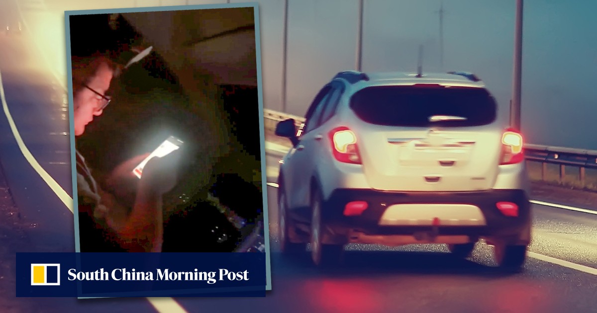 China driver on autopilot at 130km/h filmed, passenger gets 70 US cent coupon compensation ...