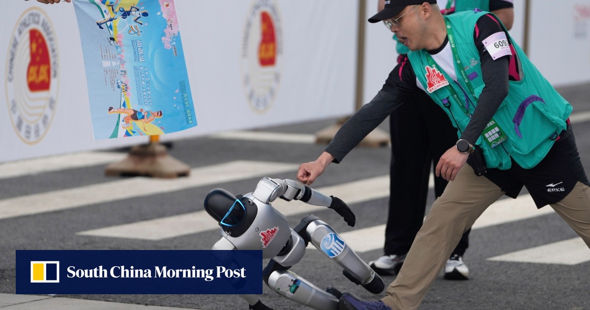 China’s humanoid robot half-marathon puts technology’s limits on public ...