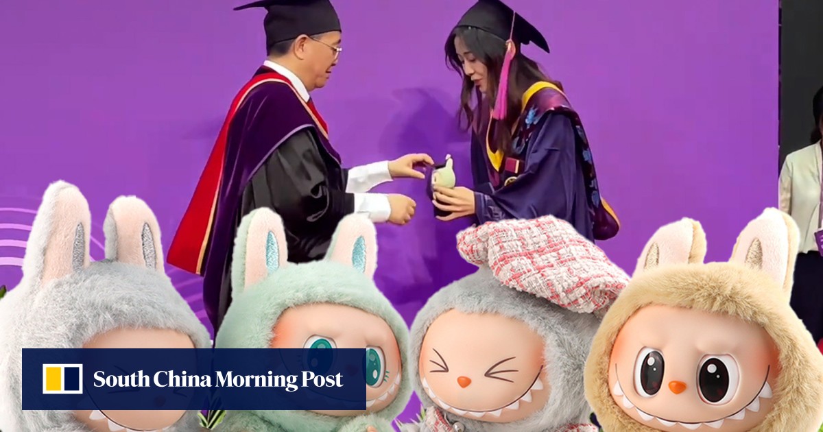 China student’s Labubu at graduation sparks debate after vice-president ...