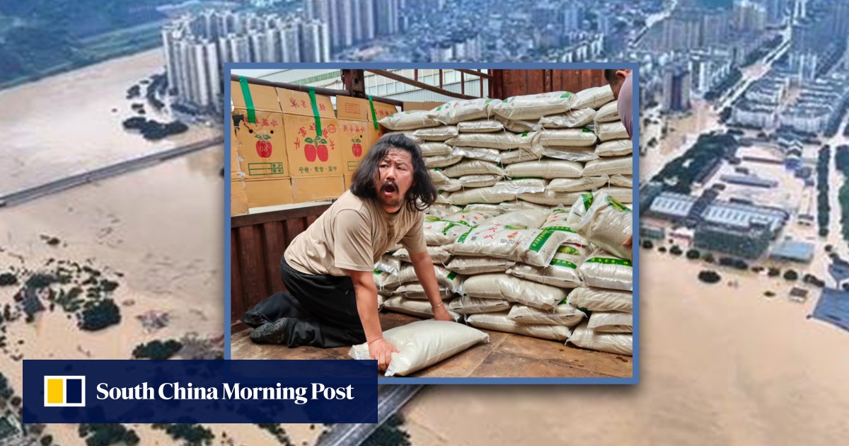 Disabled Chinese scavenger donates tonnes of supplies to flood victims ...