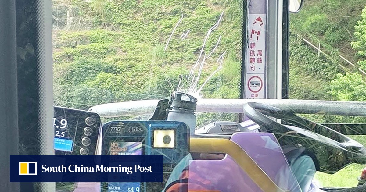 Hong Kong Citybus driver hit in chest by metal pole discharged from ...