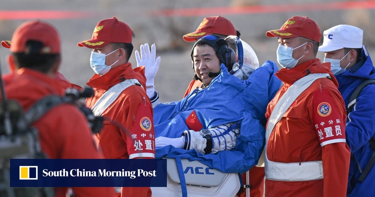 Stranded Chinese astronauts return home from space station mission ...