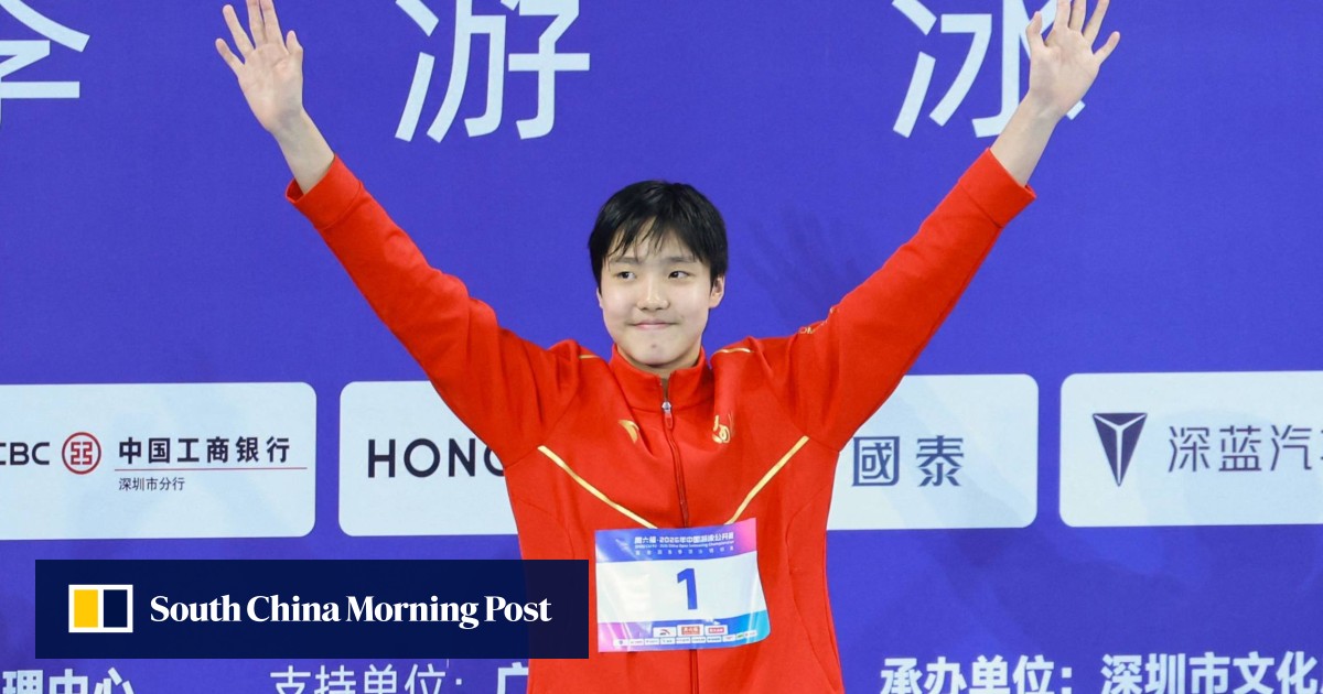 Yu Zidi completes golden hat-trick in China Open Swimming Championships ...