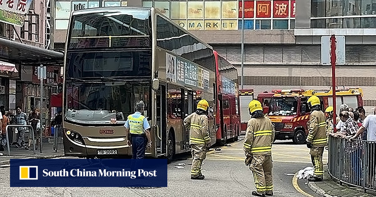 Cyclist seriously injured after being hit by double-decker bus in Hong ...