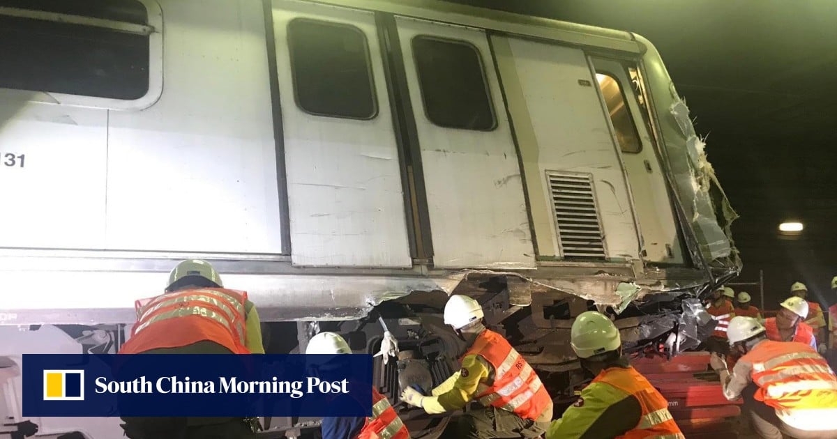 MTR ‘may need days’ to cut up carriage derailed in Hong Kong train ...