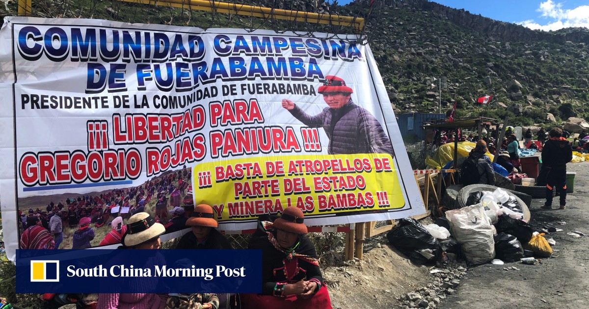 Protests at Chinese copper mine in Peru continue after local leader ...