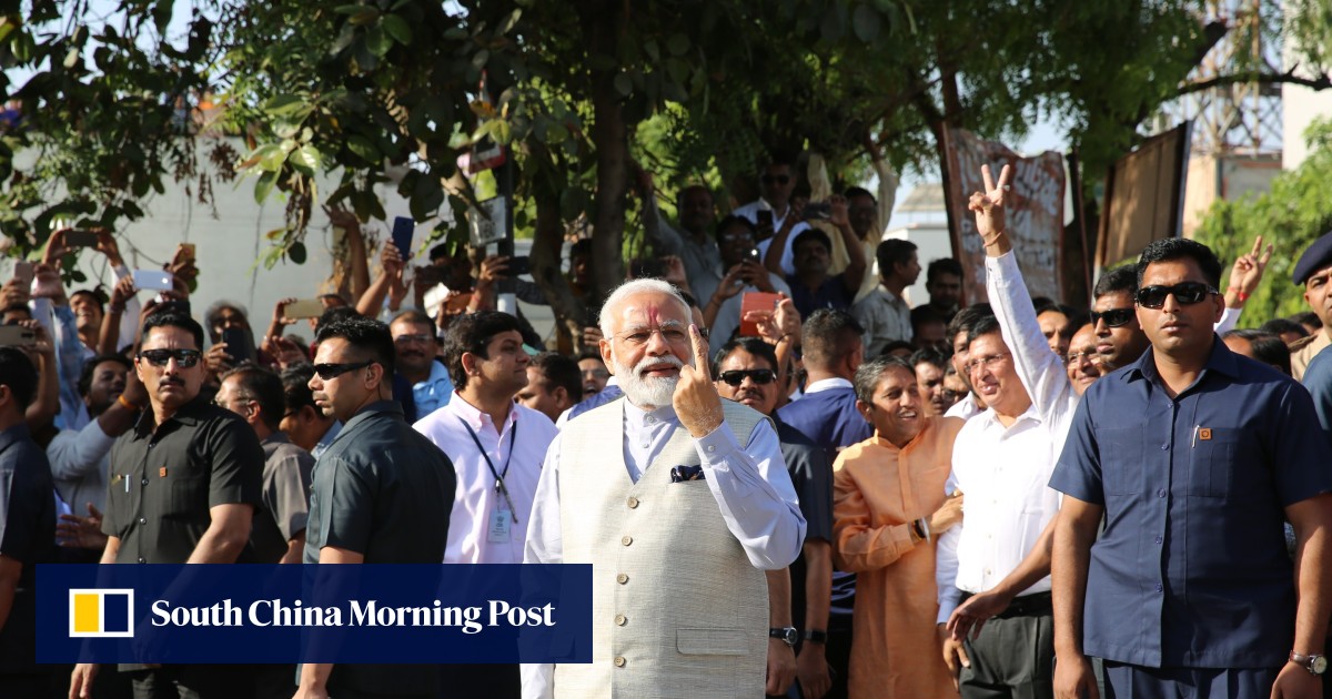 India election: Prime Minister Narendra Modi votes in third phase of ...