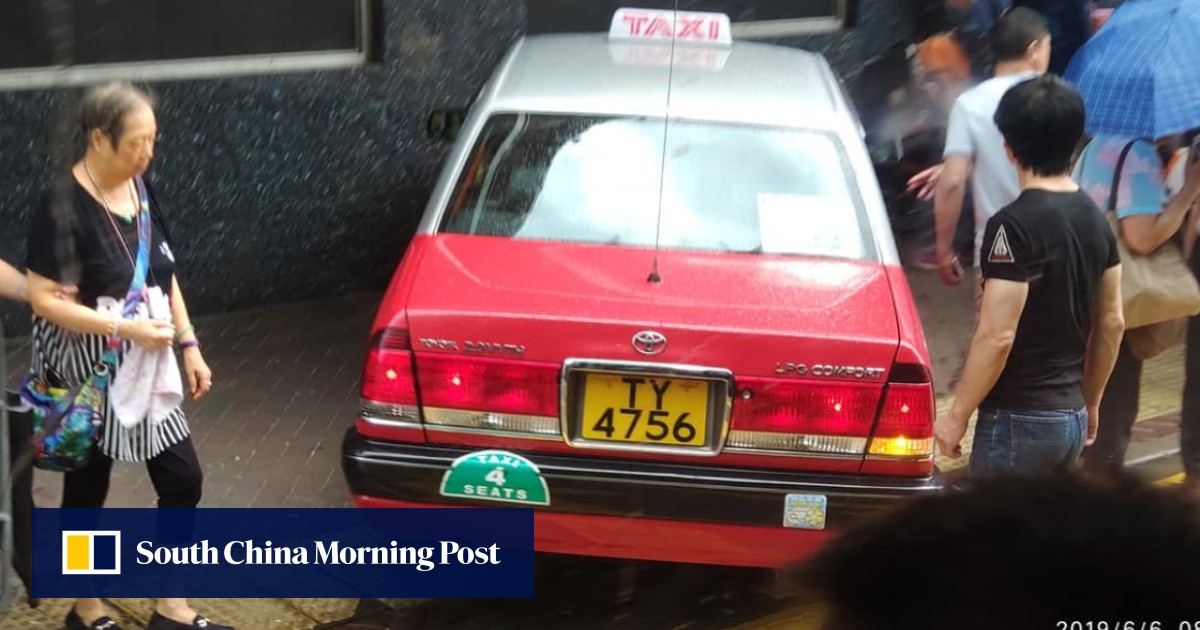 Taxi mounts pavement and strikes pedestrian after swerving to avoid ...