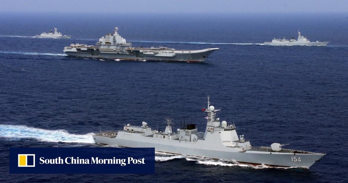 Chinese warship the Liaoning sails through Miyako Strait on way to ...