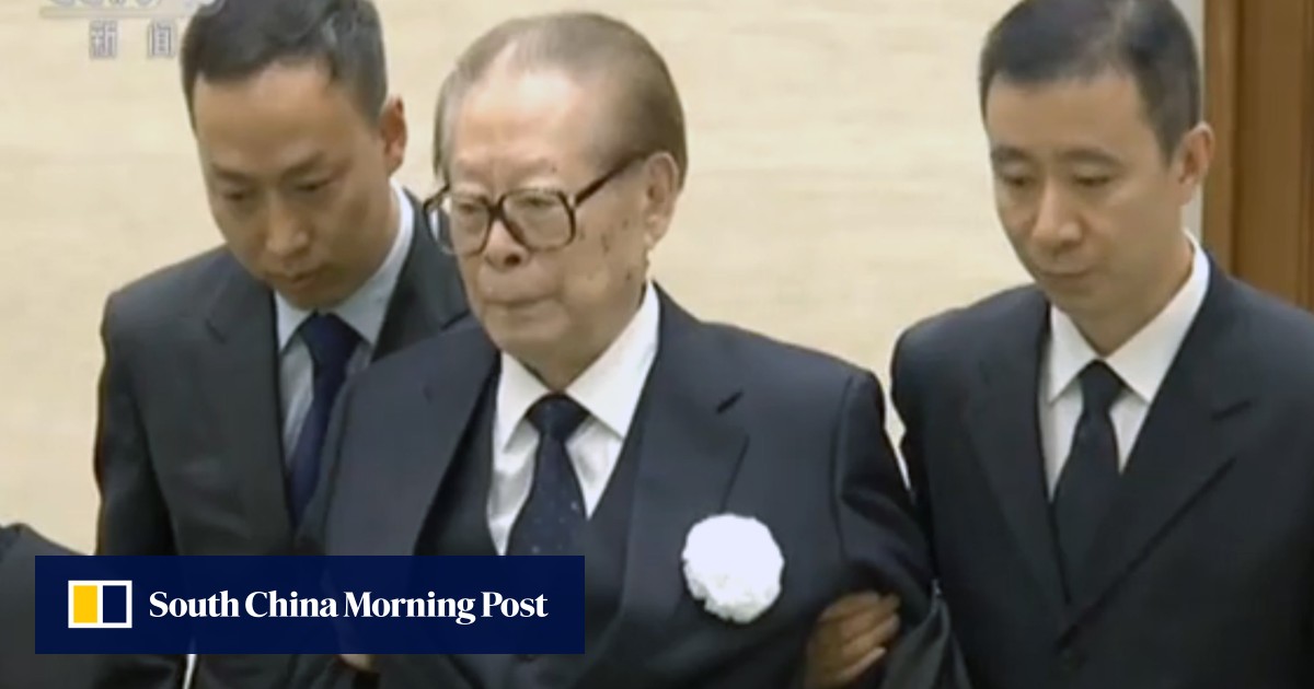 Former Chinese leader Jiang Zemin joins Communist Party chiefs at ...