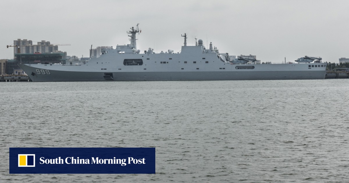 China’s Type 075 helicopter ship nears completion, amateur pictures ...