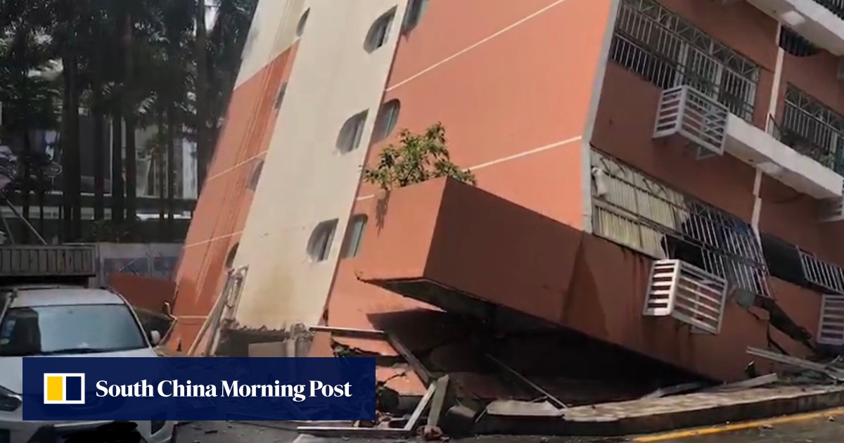 Block of flats collapses in southern China after ‘sinking into ground ...