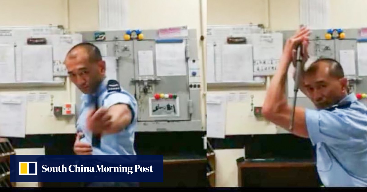 Hong Kong police confirm video showing officer swinging baton in ...