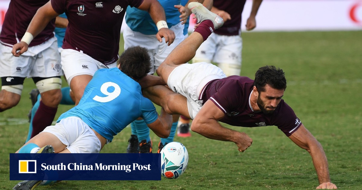 Rugby World Cup 2019: powerful Georgia slay giant-killers Uruguay ...