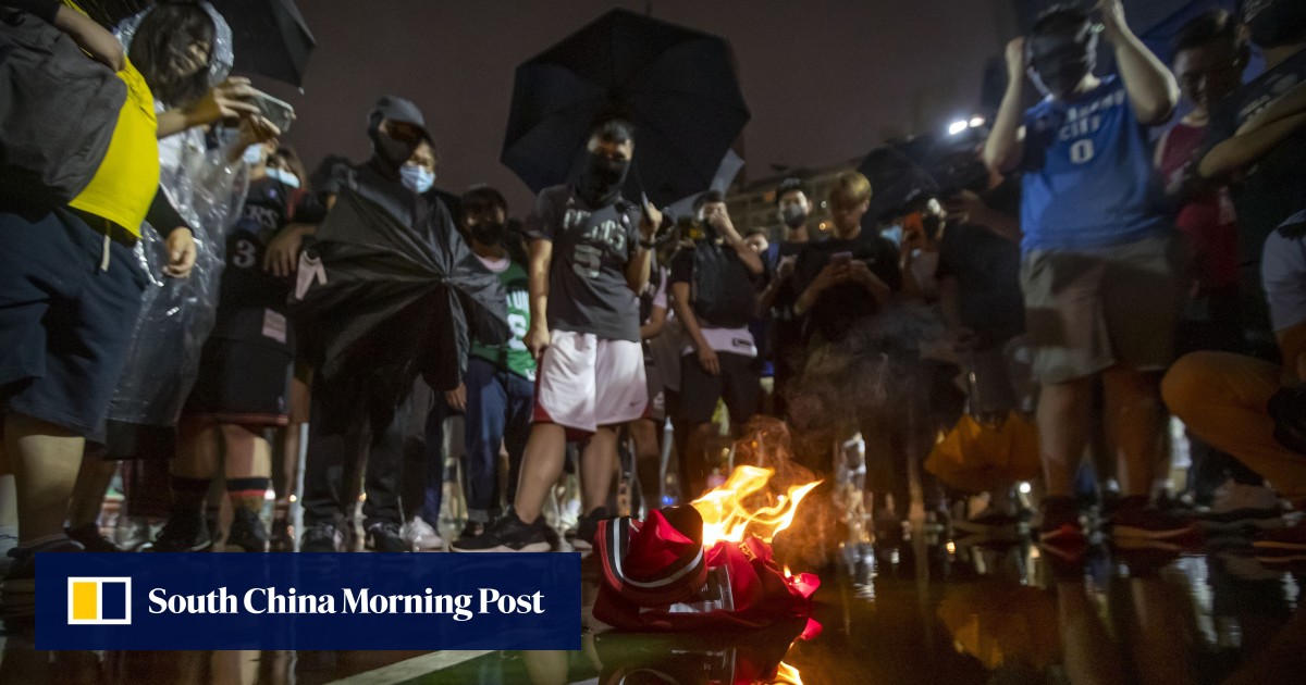 Hongkongers burn LeBron James jerseys as NBA’s China controversy ...
