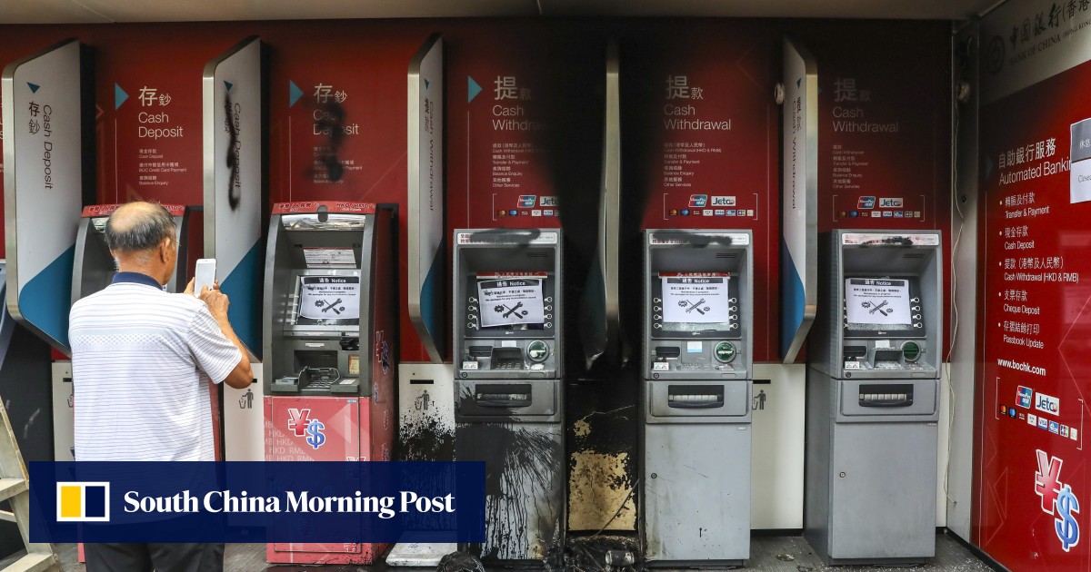 Amid Hong Kong protesters’ attacks, 500 ATMs out of service for the ...