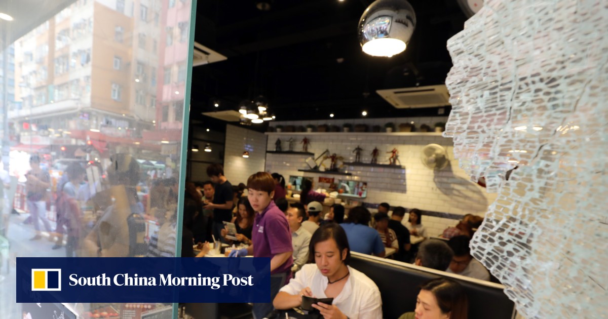 Hong Kong cafe seen as supportive of anti-government protesters smashed ...