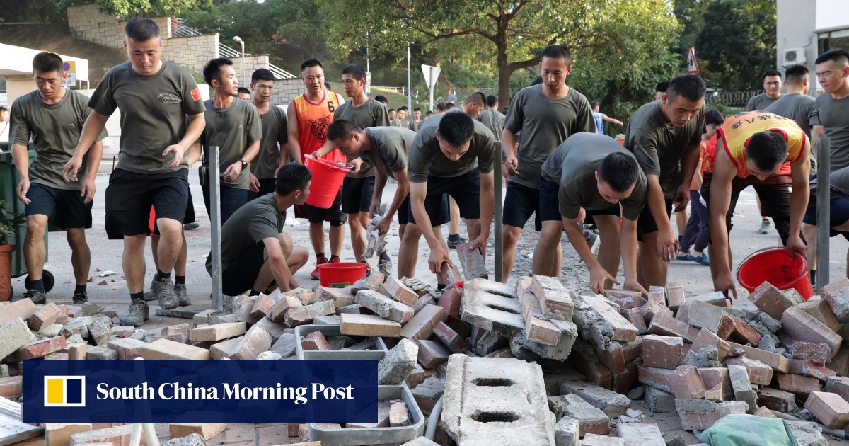 PLA soldiers sent onto streets of Hong Kong for first time since ...