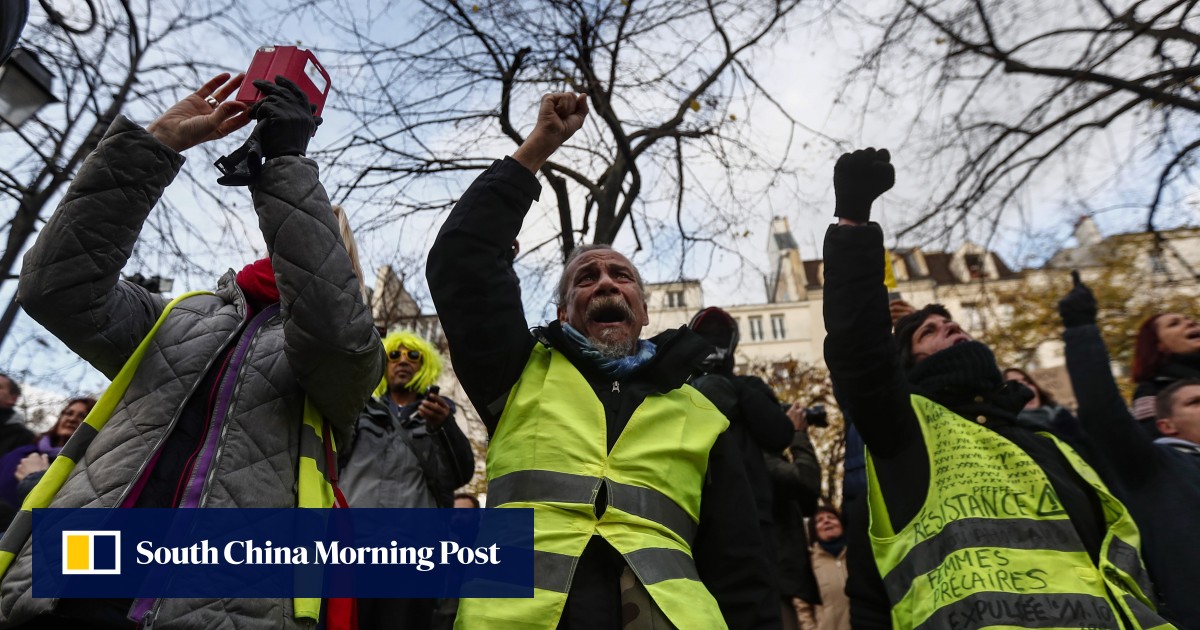France’s yellow vests stage peaceful new protests for anniversary of ...