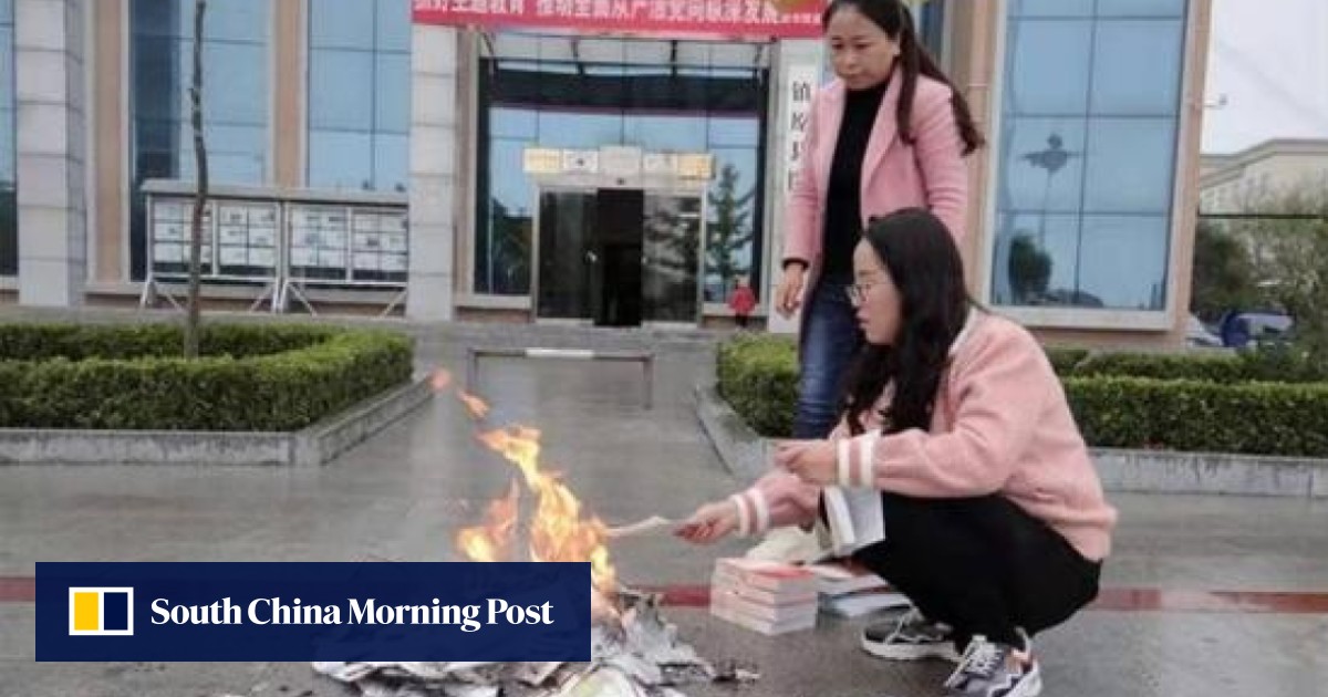 Chinese library sparks outrage over report staff burned ‘banned books ...