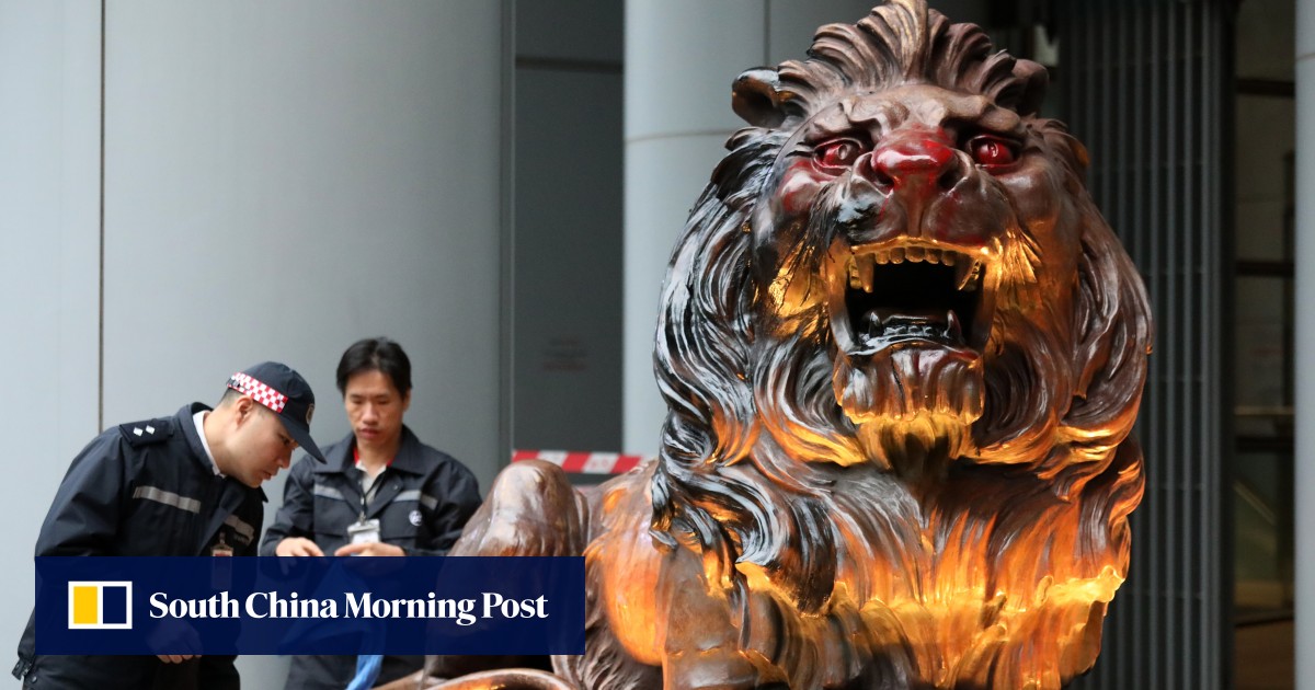 Iconic HSBC lions in Hong Kong facing long period of restoration after ...