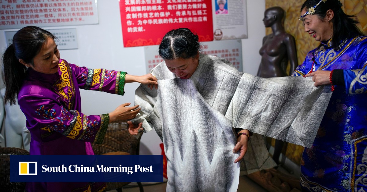 How sharing fish-skin clothing traditions of China’s ‘mermaid’ Hezhen ...