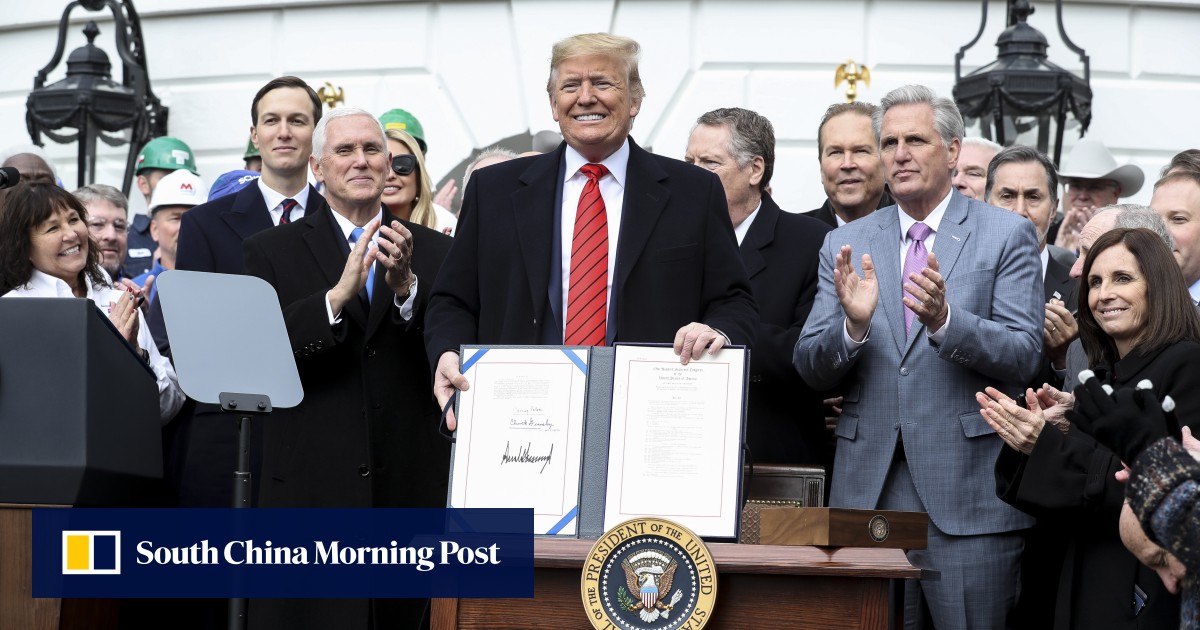 Donald Trump signs trade deal with Canada and Mexico, ‘ending the ...