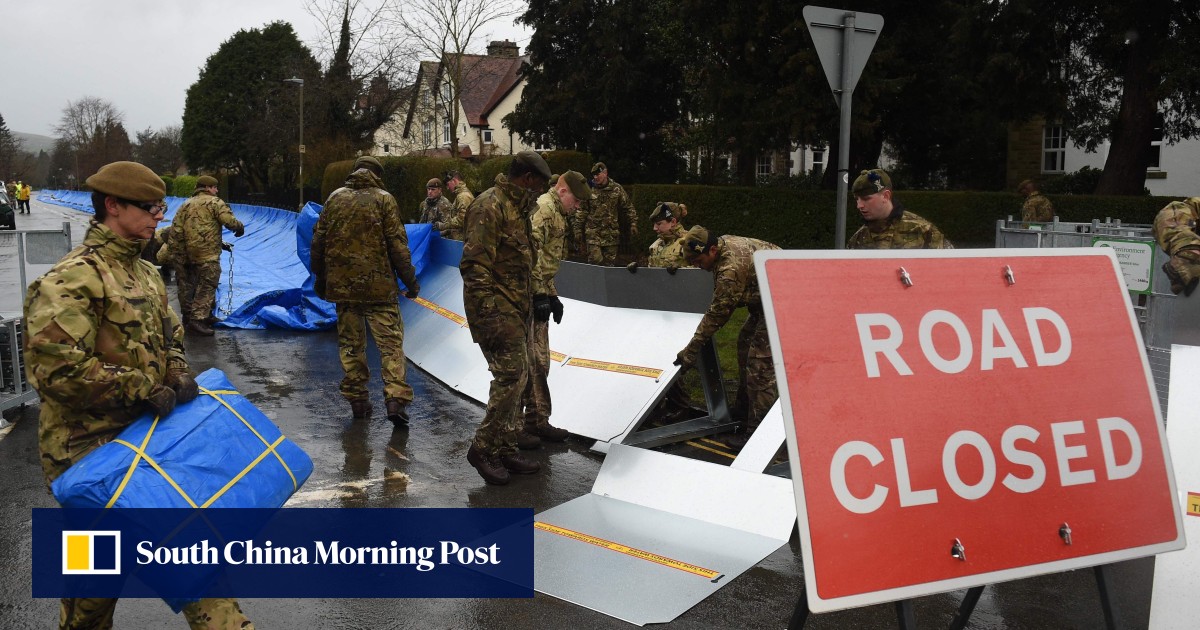 British army deployed to tackle flooding as storm Dennis hits UK ...