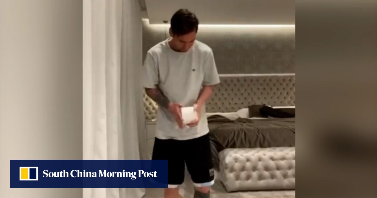 Lionel Messi takes on ‘10-touch toilet paper challenge’ during ...