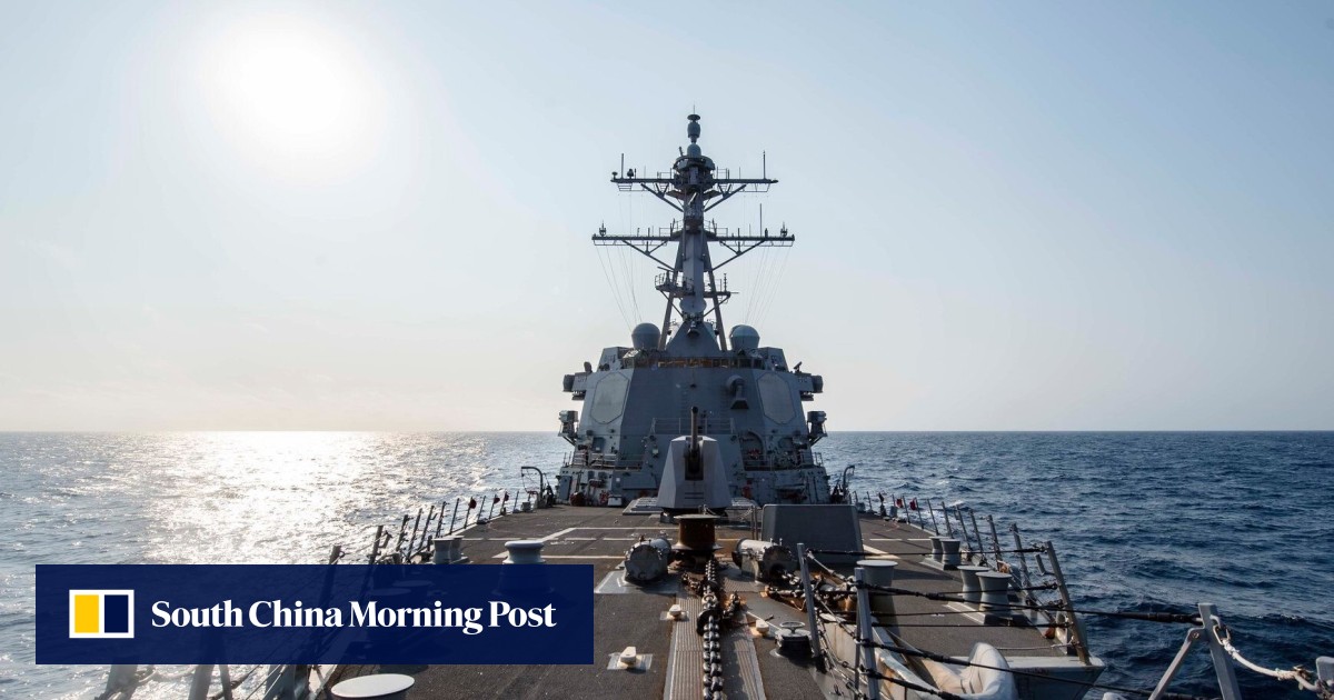 US Navy warship transits Taiwan Strait as PLA starts live-fire drills ...