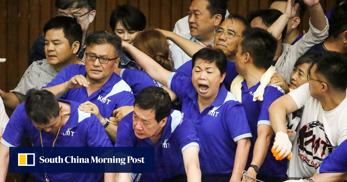 Fighting erupts in Taiwan’s parliament after opposition KMT occupies ...