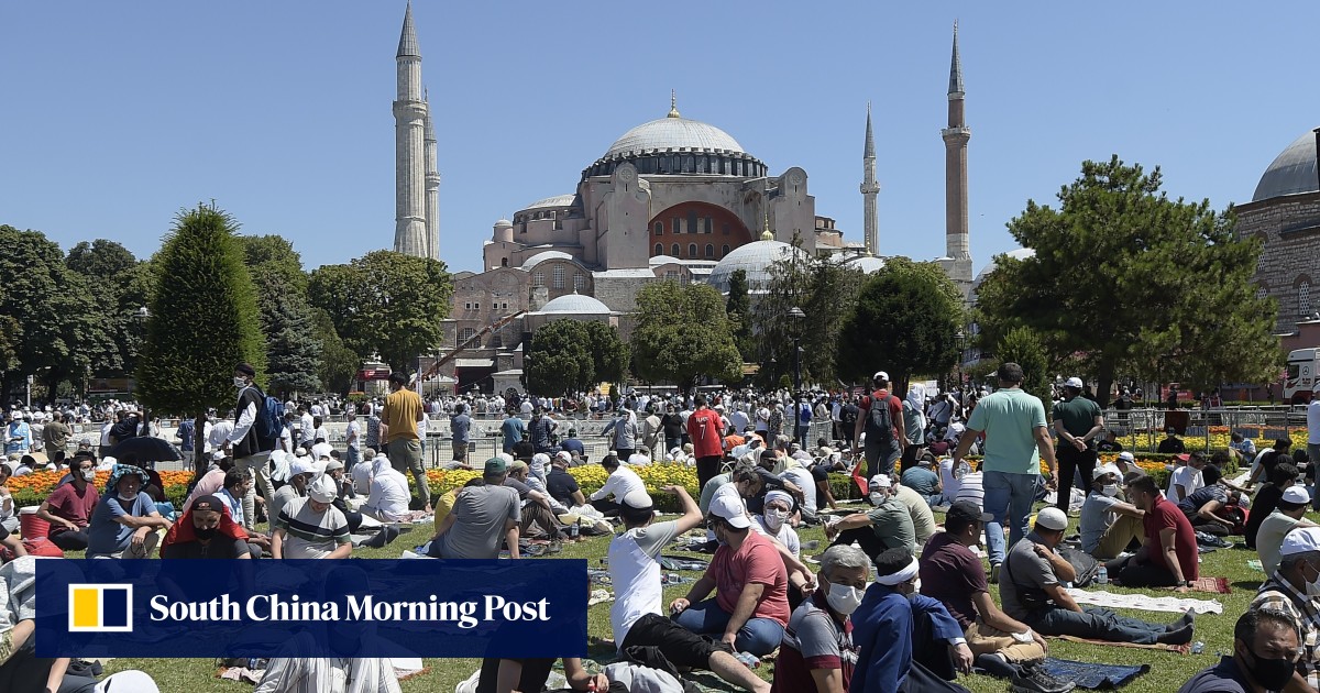 Muslim prayers in Turkey’s Hagia Sophia for first time in 86 years ...