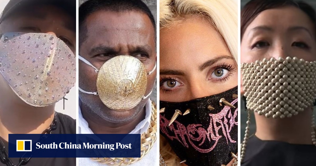 Ariana Grande and Lady Gaga sport blinging face masks – but from ...