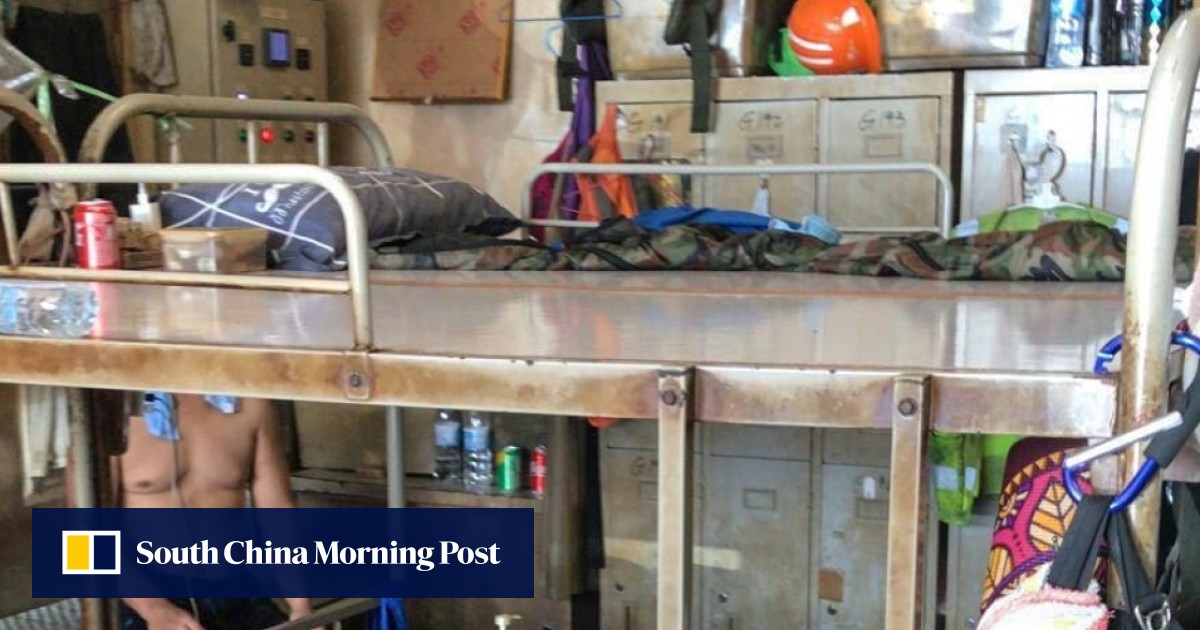 Workers crammed into windowless containers at Hong Kong’s busiest port ...