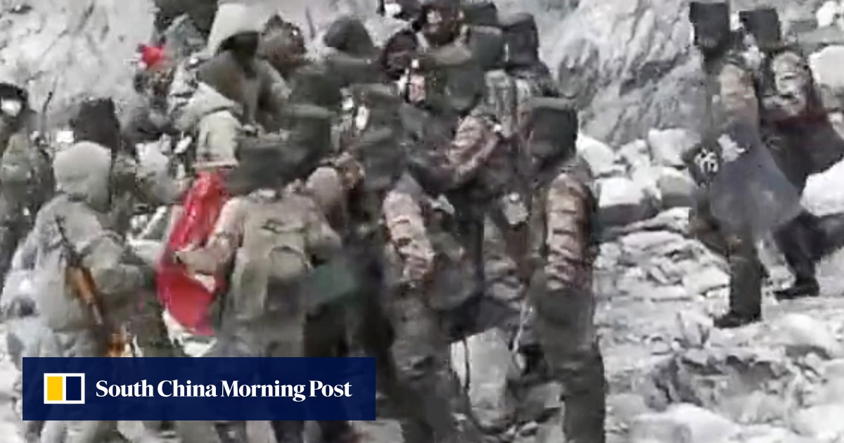 China-India border dispute: video of violent clash between soldiers ...
