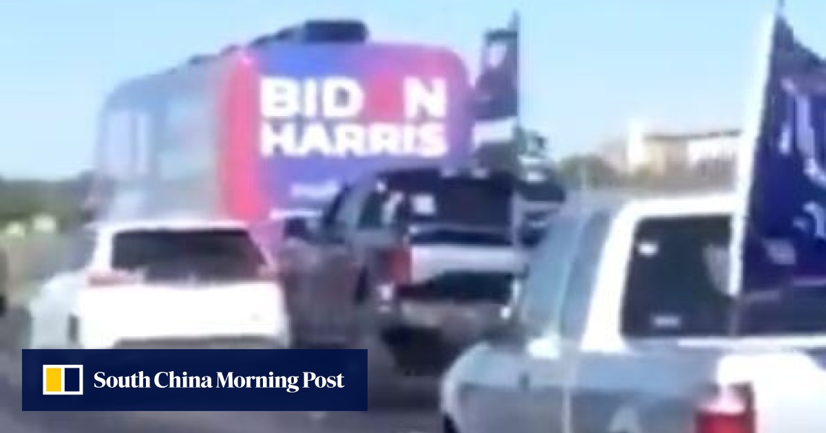 Donald Trump defends ‘patriots’ who surrounded Biden campaign bus on ...