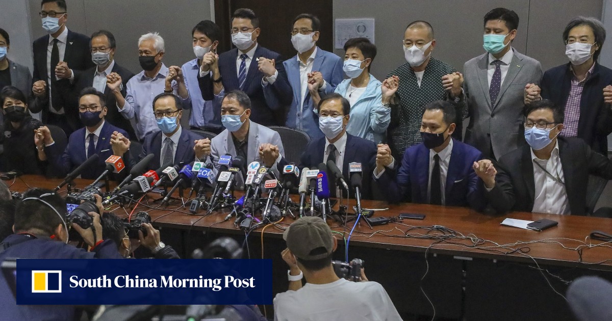 Mass resignation of Hong Kong opposition lawmakers after Beijing rules ... Mass resignation of Hong Kong opposition lawmakers after Beijing rules ...