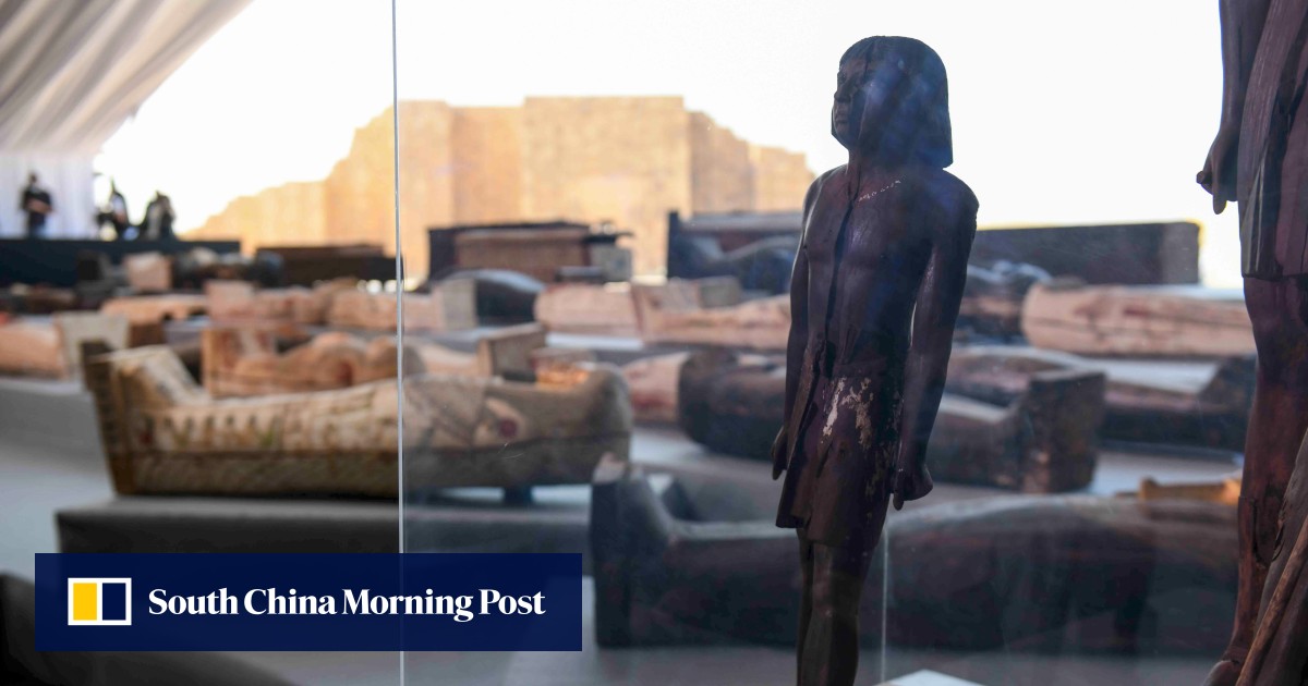 Egypt Showcases Scores Of 2 500 Year Old Coffins Found At Saqqara
