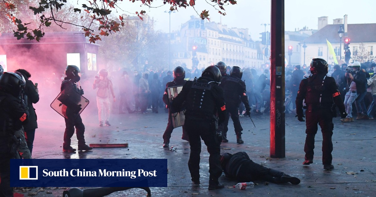Protesters clash with police as Paris demonstrations against police ...