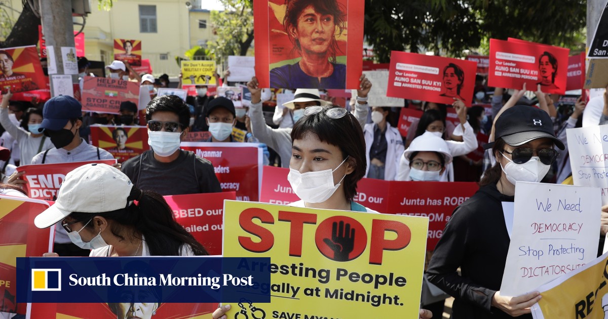 Myanmar coup: thousands protest amid fear of night arrests, security ...
