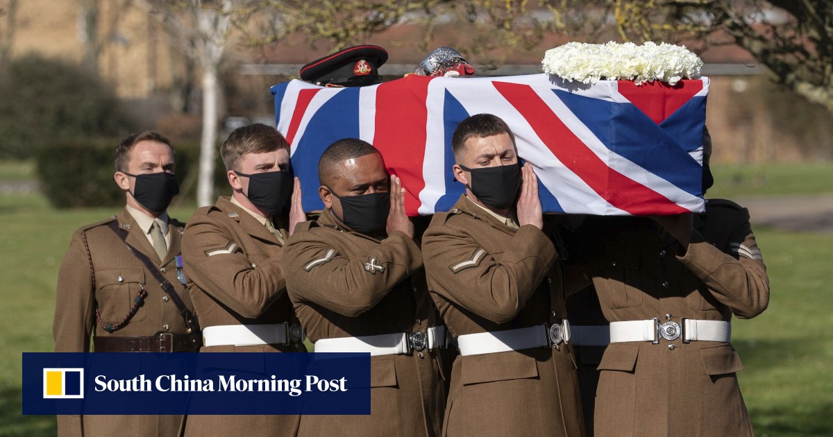 UK bids farewell to coronavirus hero Captain Tom Moore with plane fly ...