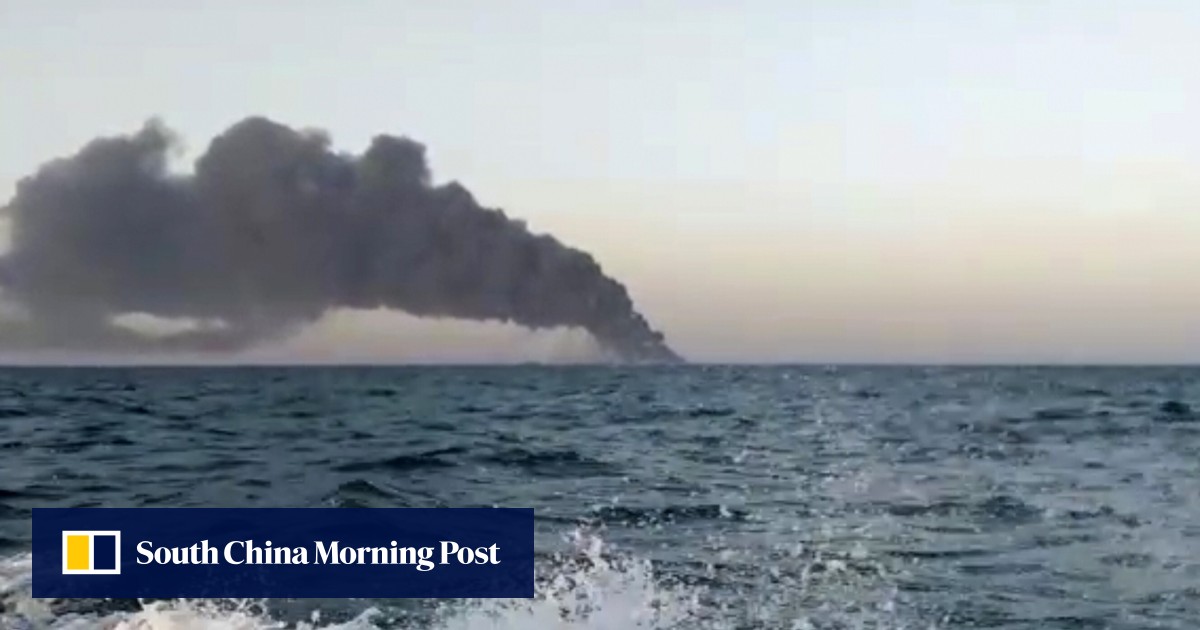 Iran’s biggest navy ship ‘Kharg’ catches fire and sinks in Gulf of Oman ...