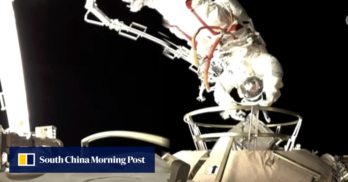 Chinese astronauts work on station’s robotic arm in second spacewalk ...