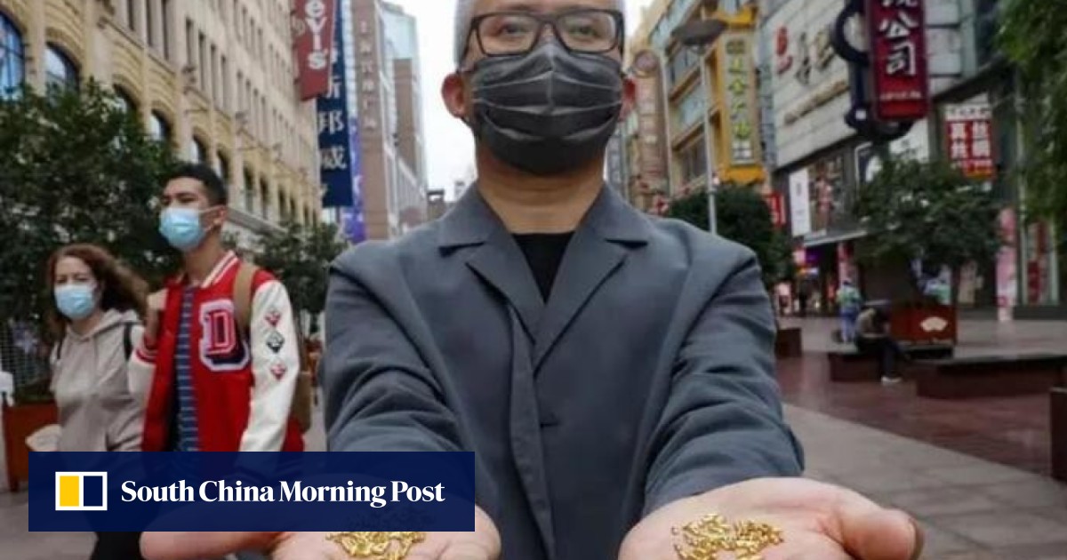 Chinese artist dumps 1,000 ‘golden rice grains’ across city to bring ...