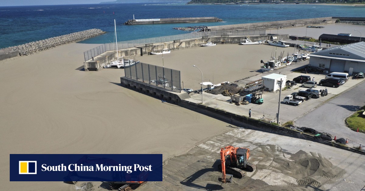 Japan removes pumice pebbles clogging coastline after underwater ...