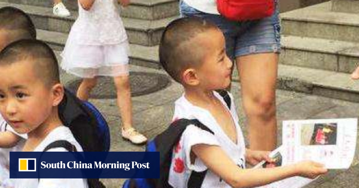 Triplets, aged 5, take to the streets of Shenzhen in search of their ...